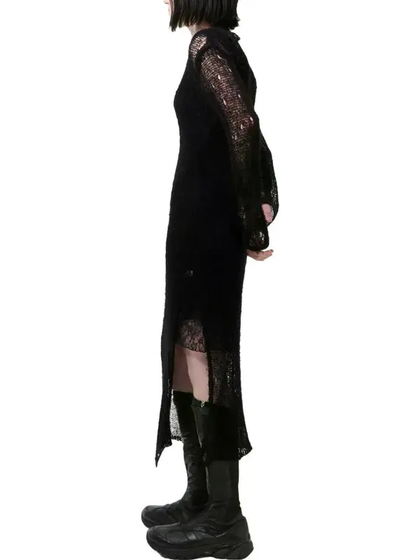Our Legacy Ragged Open-knit Dress - Black