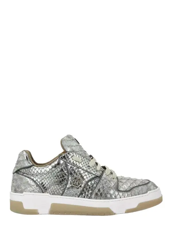 Philipp Plein Logo Detail Sneakers - Silver