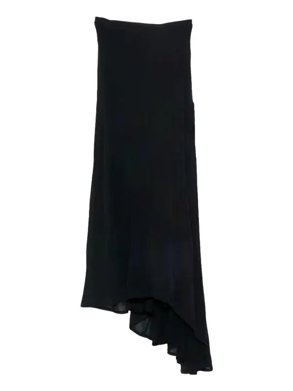 MARC LE BIHAN Floral-jacquard Asymmetric Skirt - Blue