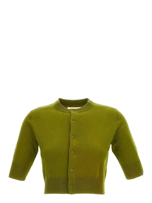 EXTREME CASHMERE X Super Little Cropped Cardigan - Green