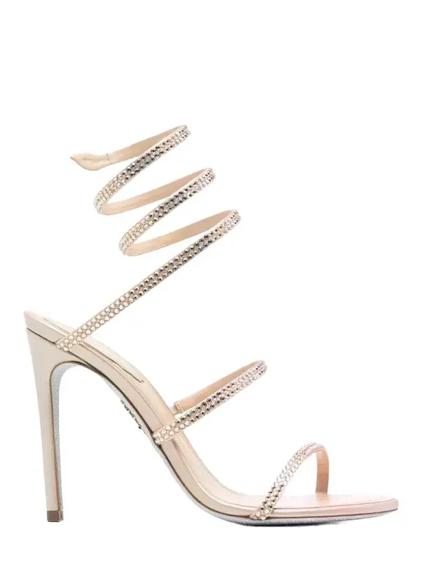 Rene Caovilla Cleo Crystal-embellished Sandals - Neutrals