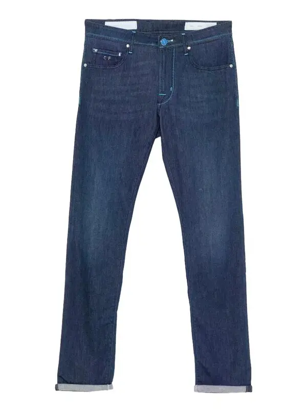 TRAMAROSSA Michelangelo Contrast-stitch Jeans - Blue