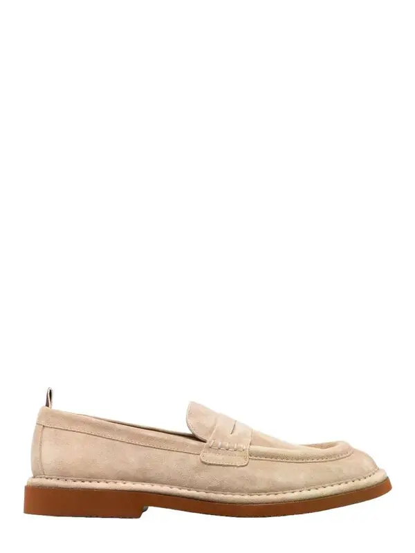 STURLINI FIRENZE Suede Penny Loafers - Neutrals