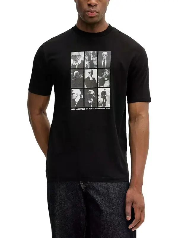 Karl Lagerfeld Portrait-print T-shirt - Black