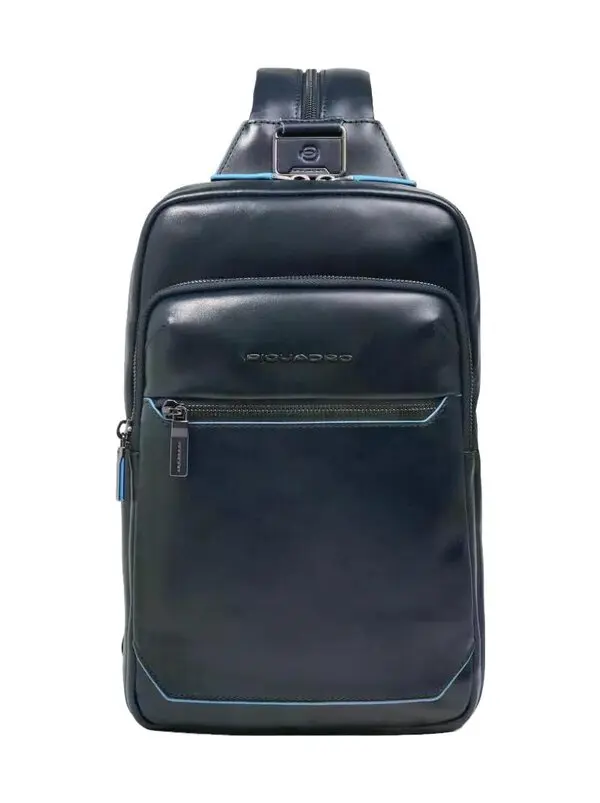 PIQUADRO Convertible Leather Backpack - Blue