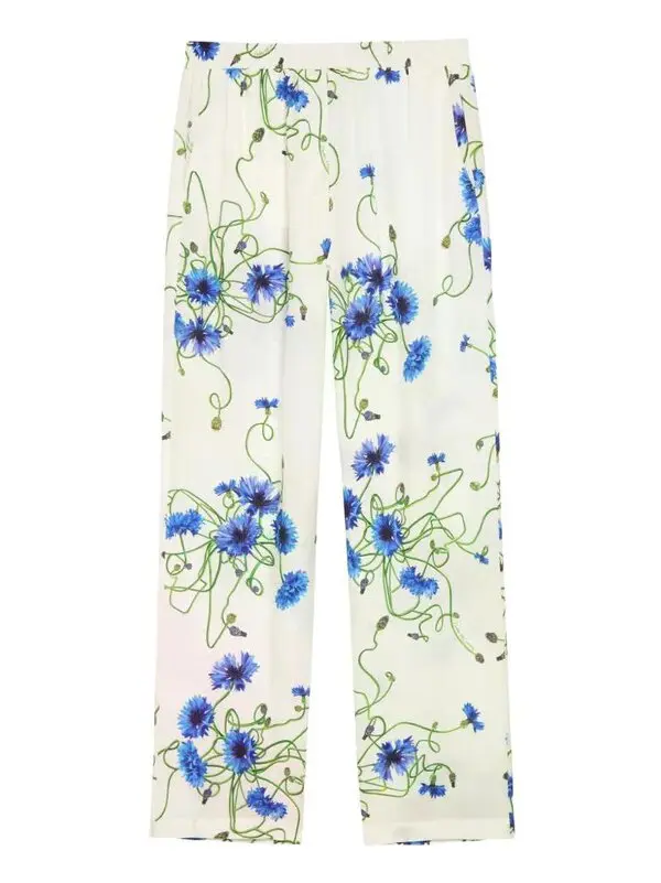 Stella McCartney Floral-print Trousers - Neutrals