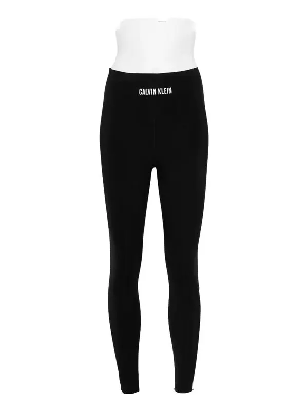 Calvin Klein Logo-print Performance Leggings - Black