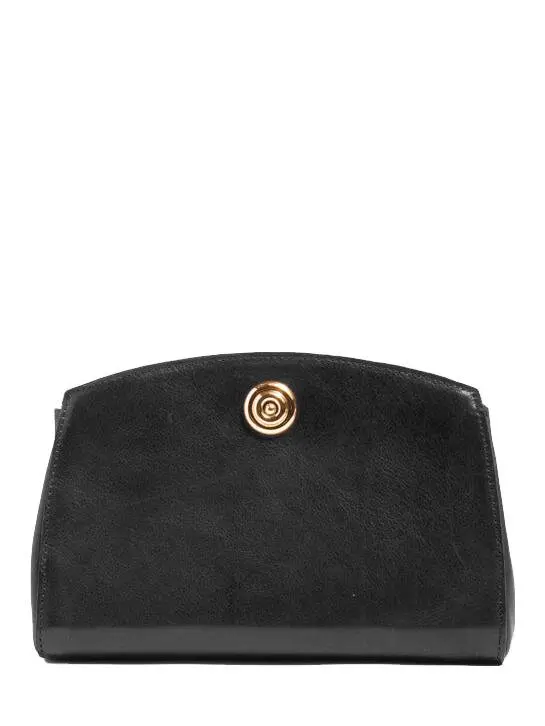 LIFFNER Pushlock Lizard Embossed Clutch - Black