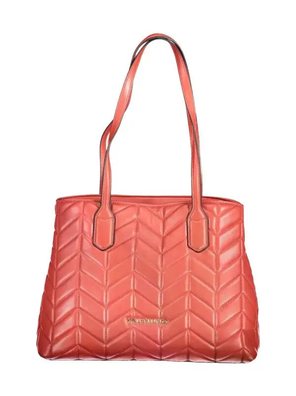 MARIO VALENTINO Quilted Chevron Tote Bag - Orange