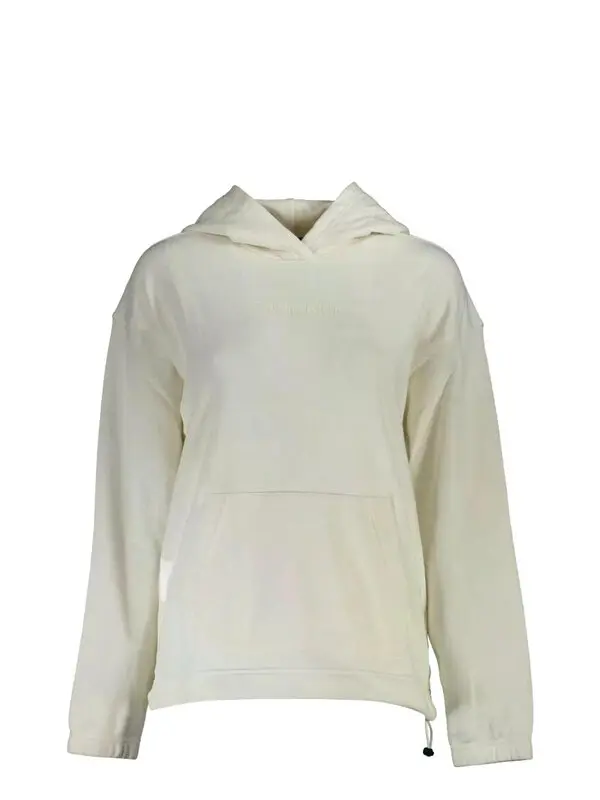 Calvin Klein Cotton Embroidered Logo Hoodie - Neutrals