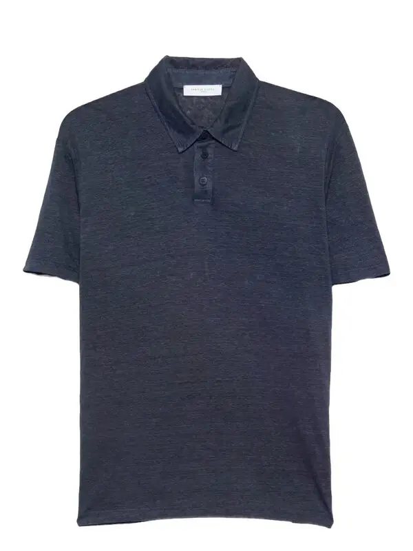 DANIELE FIESOLI Short Sleeve Polo - Blue