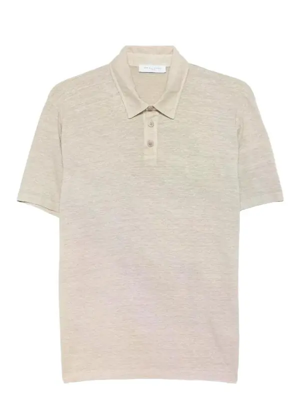 DANIELE FIESOLI Short Sleeve Polo Shirt - Neutrals