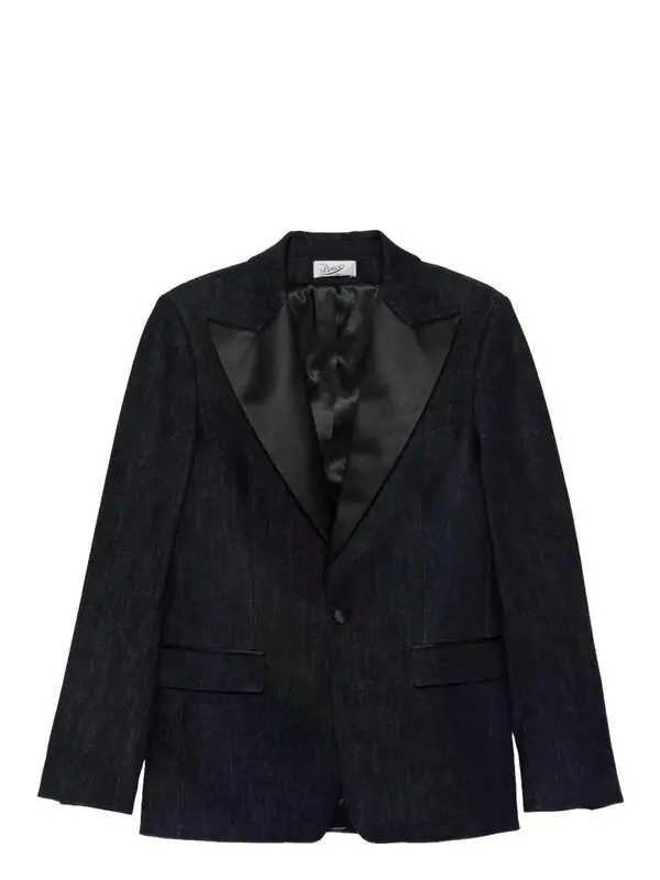 PENCE 1979 Lil Satin-lapel Denim Blazer - Blue