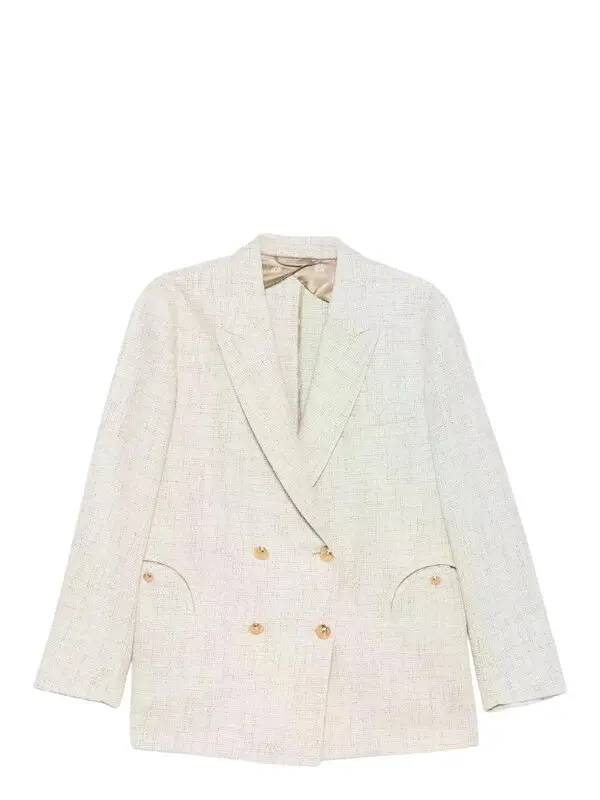 BLAZÉ MILANO Crancy Nightbreak Double-breasted Blazer - Neutrals