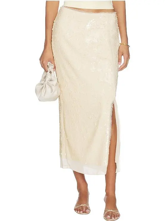 Rag & Bone Kali Sequin Skirt - Nude