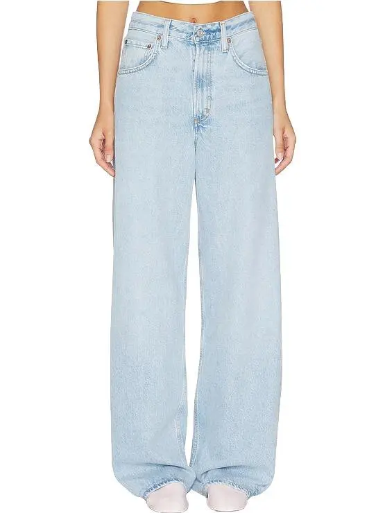 AGOLDE Low Curve Jean In Light Wash - Blue