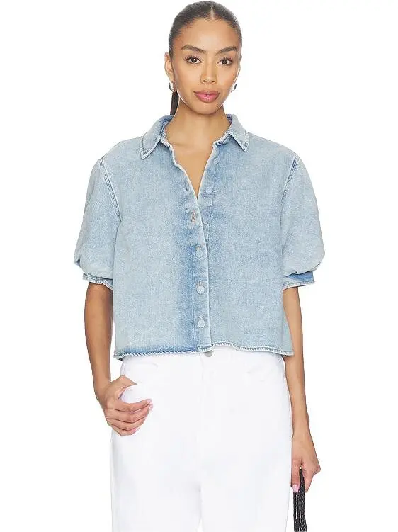FRAME The Billow Sleeve Shirt - Blue