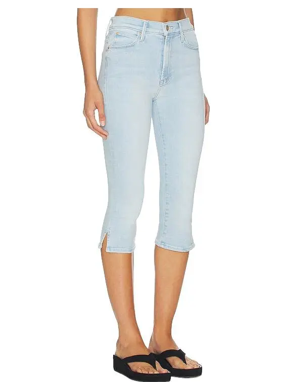 MOTHER The Stunner Zip Bunny Snip Jeans - Blue