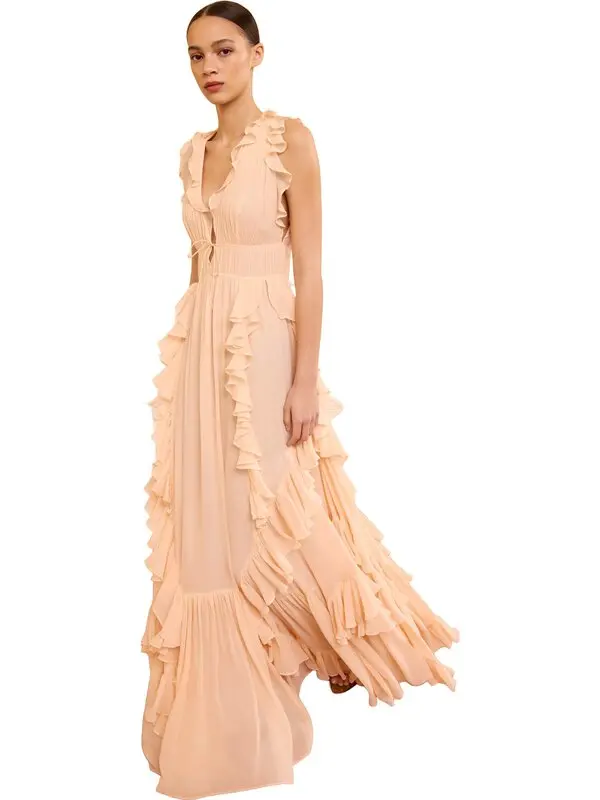 Ulla Johnson Florella Georgette Gown - Blush