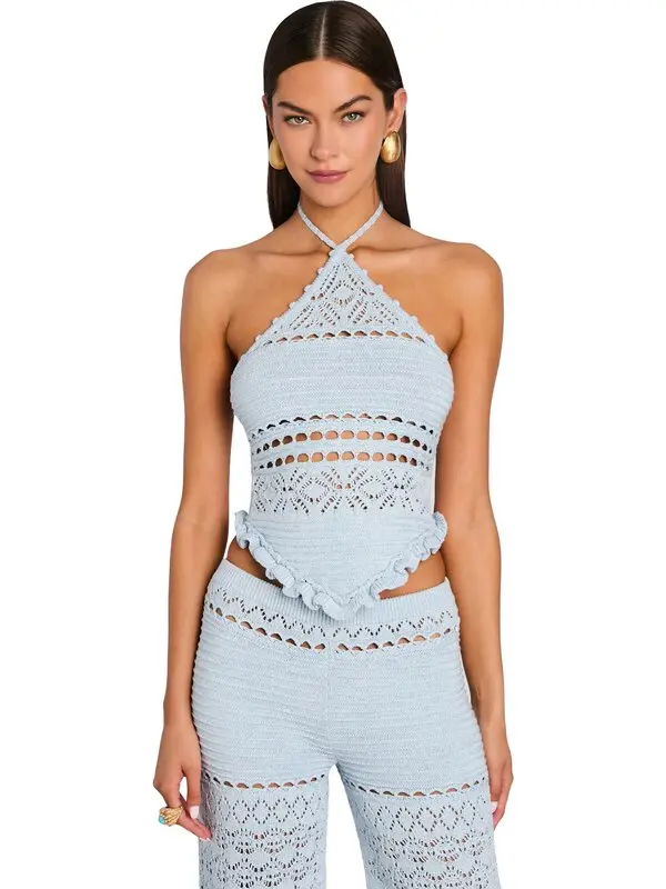 Retrofete Sylvaine Crochet Top - Metallic Glace