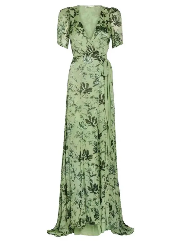 Alice + Olivia Tiana Floral-print Maxi Dress - Green