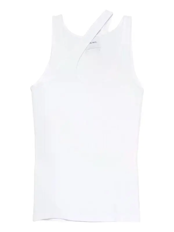 HALFBOY Cut-out Ribbed Tank Top - White