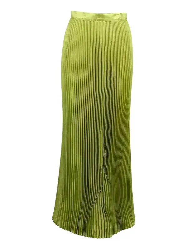 L'IDEE Gala Pleated Maxi Skirt - Green