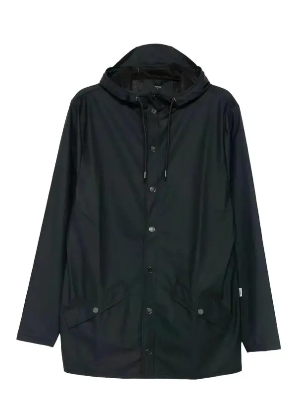 Rains Hooded Waterproof Jacket - Blue