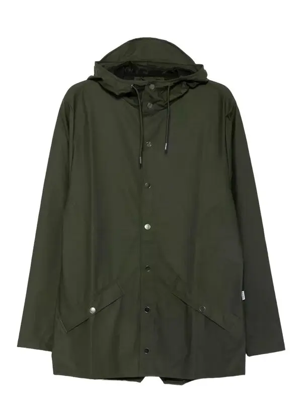 Rains Hooded Waterproof Jacket - Green