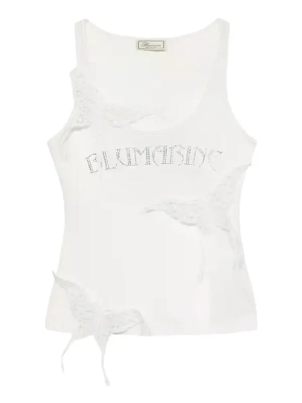 Blumarine Butterfly-embellished Top - White