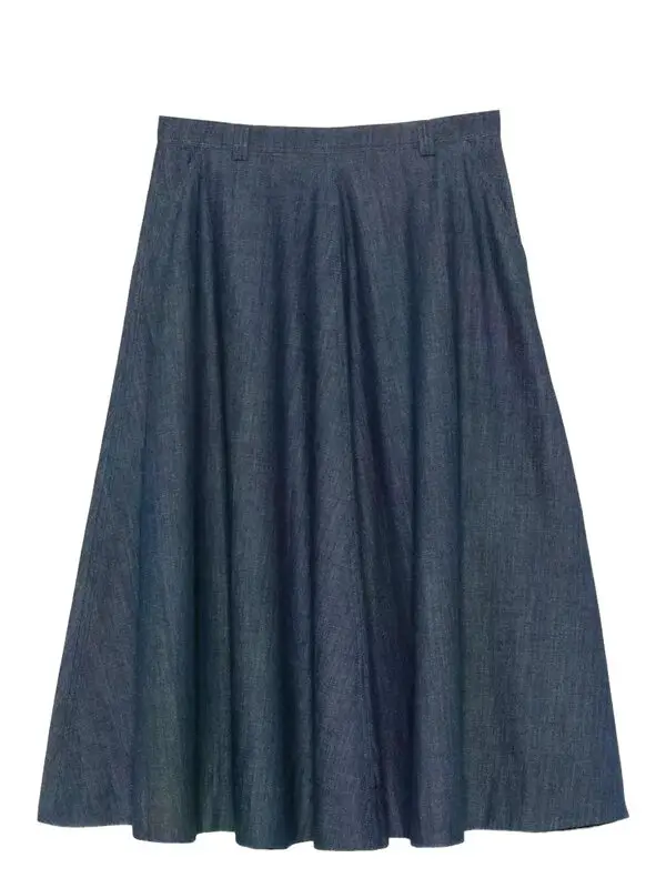 Incotex Flared Midi Skirt - Blue