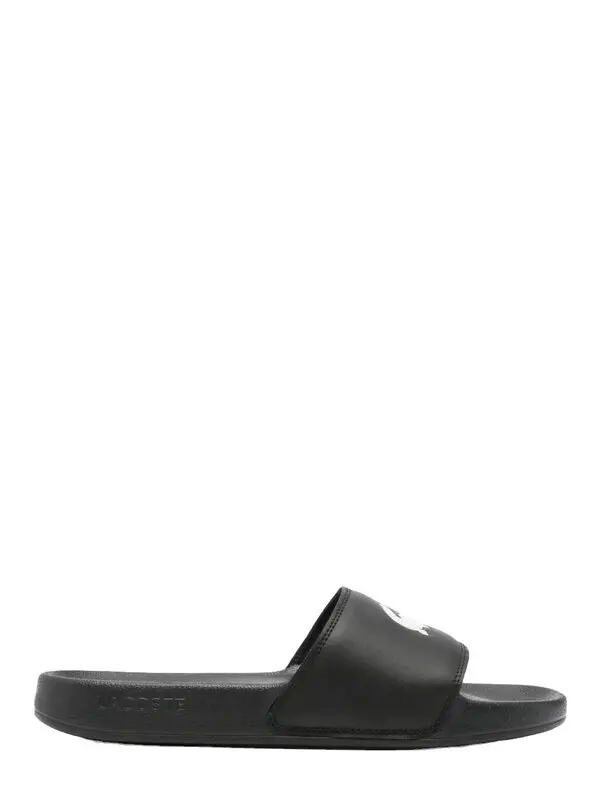 Lacoste Logo-detail Slides - Black