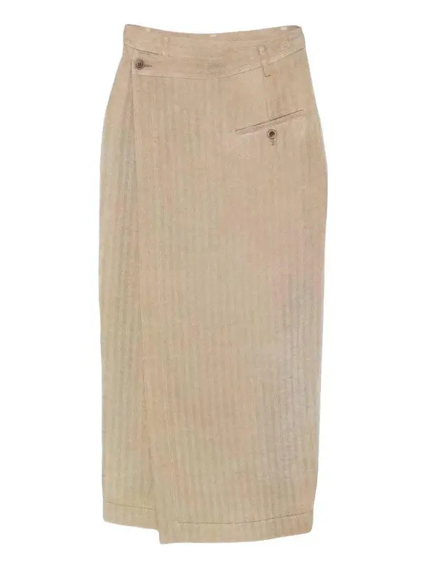 UMA WANG Grace Midi Skirt - Neutrals