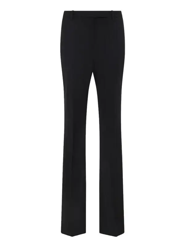 TOM FORD Pressed-crease Wool Trousers - Black