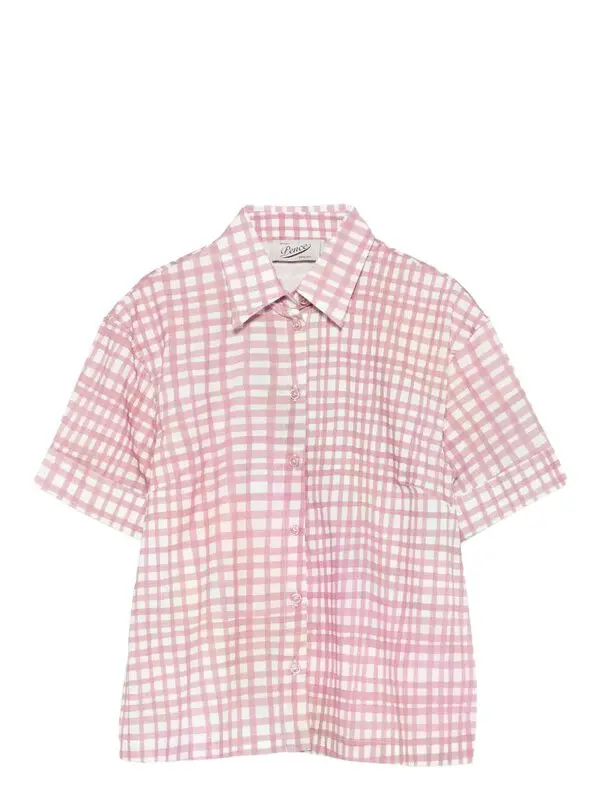 PENCE 1979 Laura Gingham-check Shirt - Pink