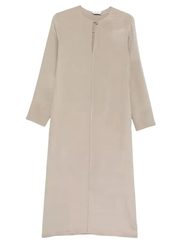 Max Mara Keyhole-detail Midi Dress - Neutrals