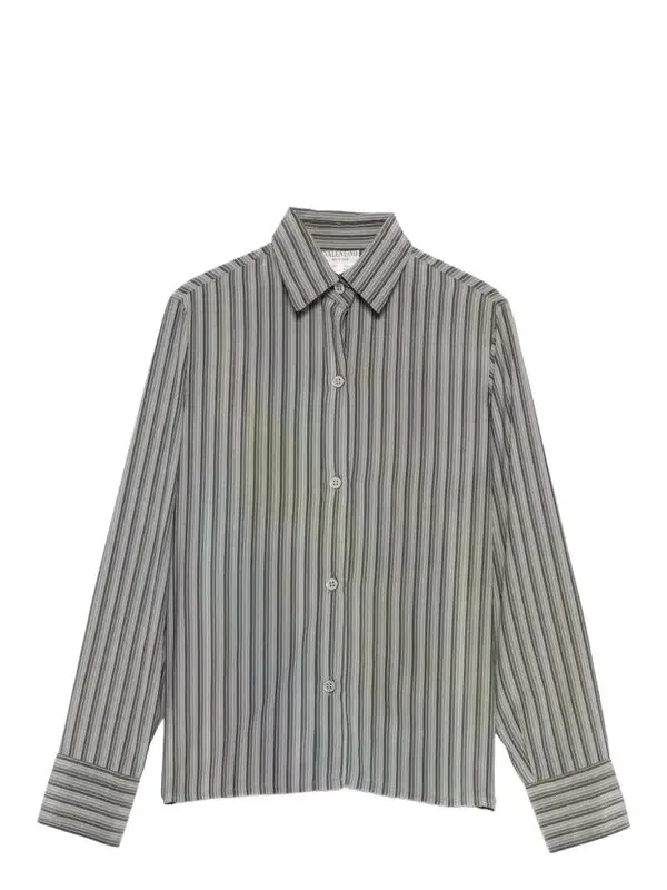 Valentino Garavani 1970s Striped Silk Shirt - Grey