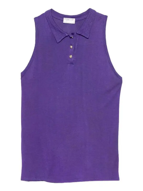 Versace 1990s Sleeveless Top - Purple