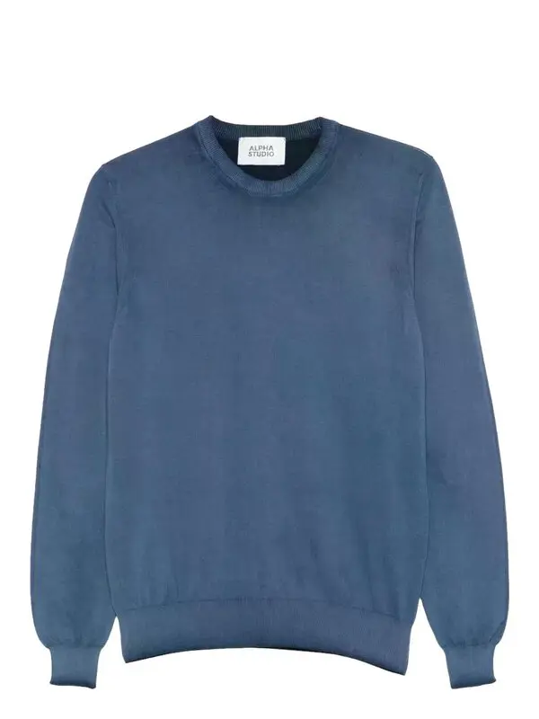 Alpha Studio Crewneck Knitwear - Blue