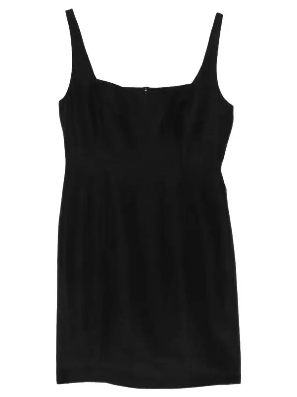 JIL SANDER 2000s Square-neck Mini Dress - Black