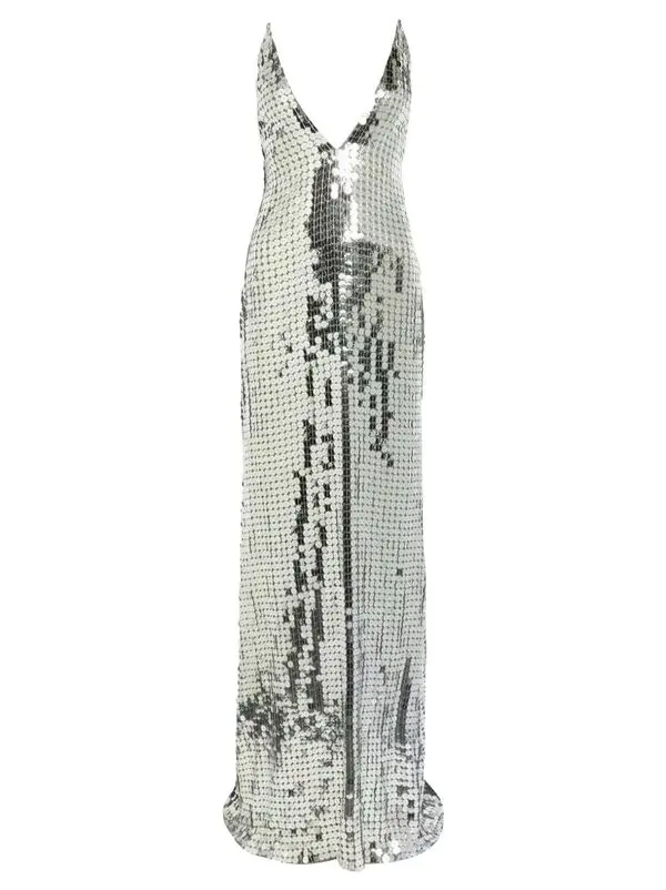 The Arrivals Claudie Sequined Gown - Silver