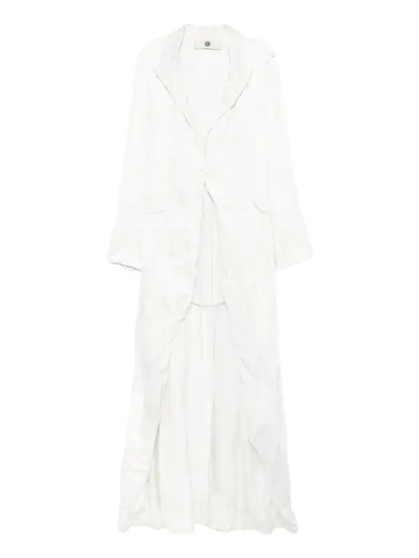 MARC LE BIHAN Crinkled Coat - White