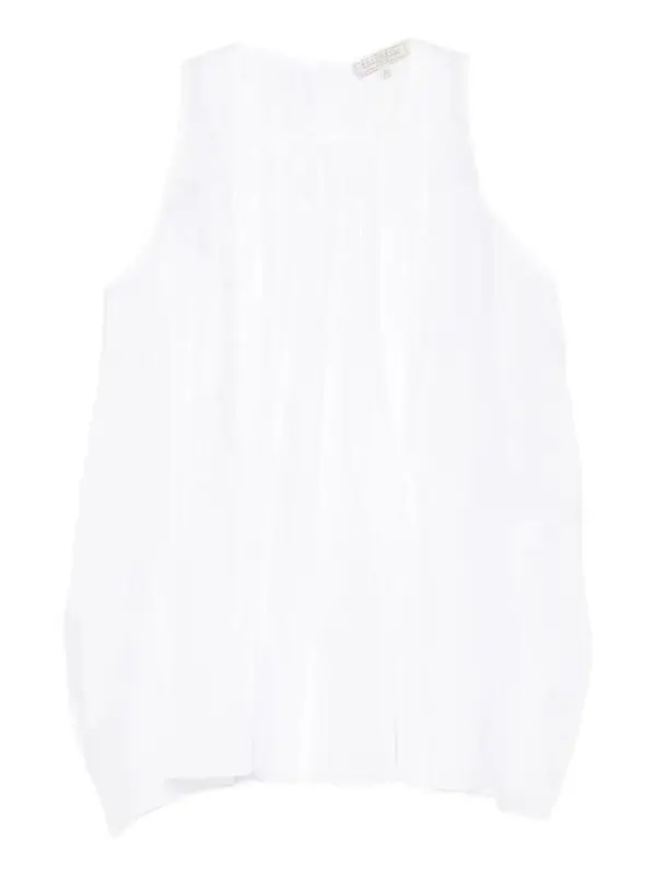 Antonelli Firenze Bermagotto Pleated Sleeveless Top - White
