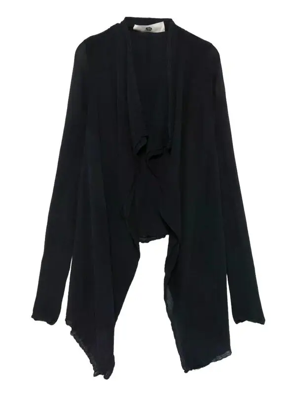 MARC LE BIHAN Crinkled Draped Cardigan - Blue