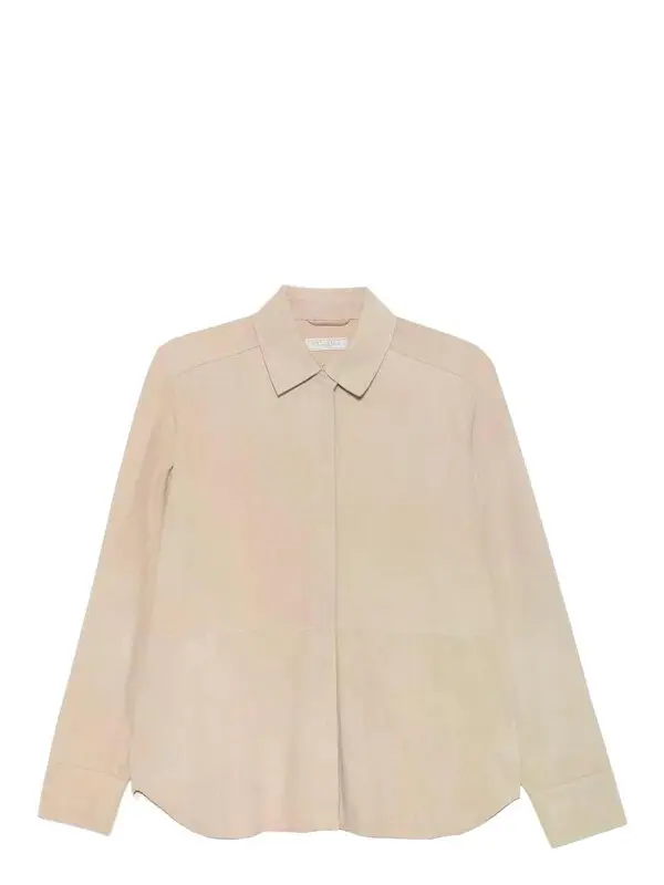 Antonelli Firenze Andrew Suede-finish Leather Shirt - Neutrals