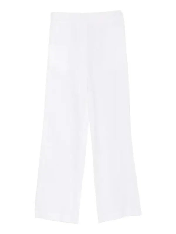 NINA 14.7 Elasticated Wide-leg Trousers - White