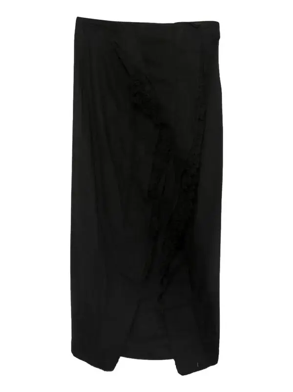 RUNDHOLZ Lace-trim Midi Skirt - Black