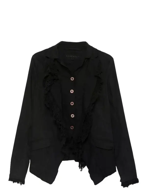 RUNDHOLZ Lace-trim Raw-cut Jacket - Black