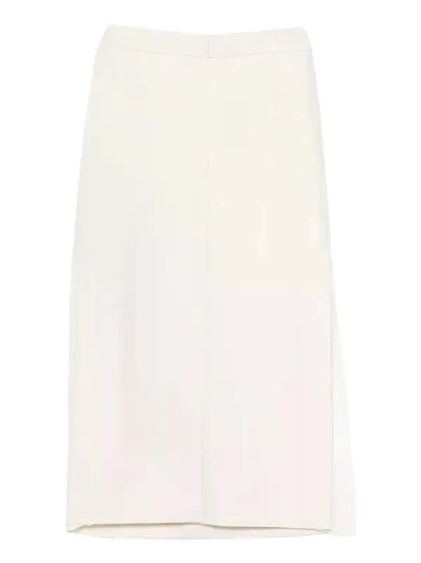 LITKOVSKA Button-tab Midi Skirt - Neutrals