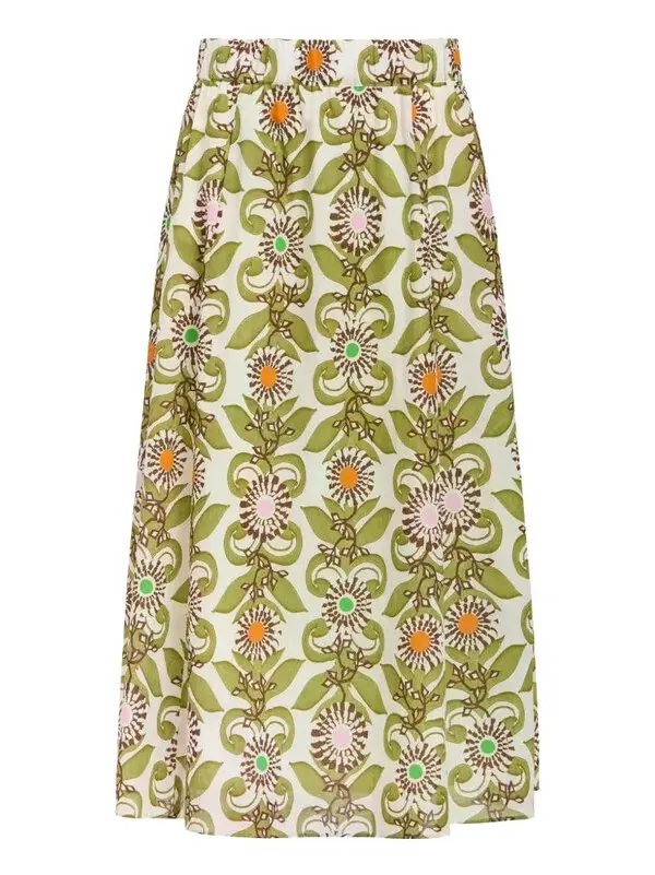MARIE OLIVER Sasha Floral-print Skirt - Neutrals